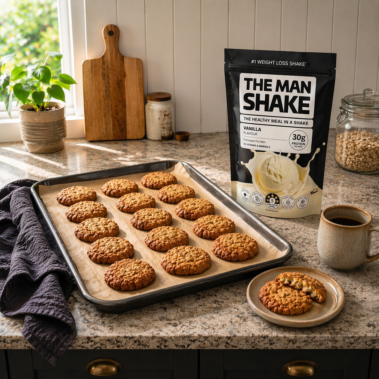 Healthy Anzac Biscuits Recipe — The Man Shake